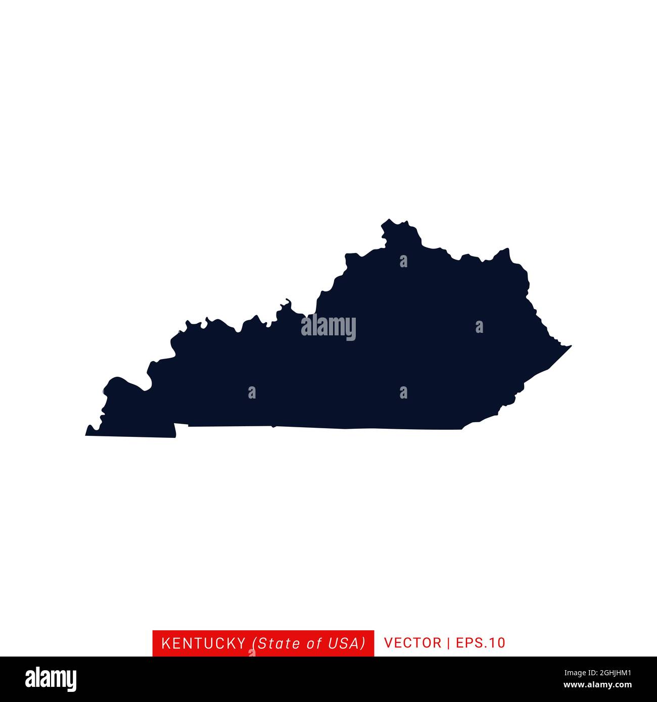 Kentucky (USA) Map Vector Stock Illustration Design Template. Vector ...