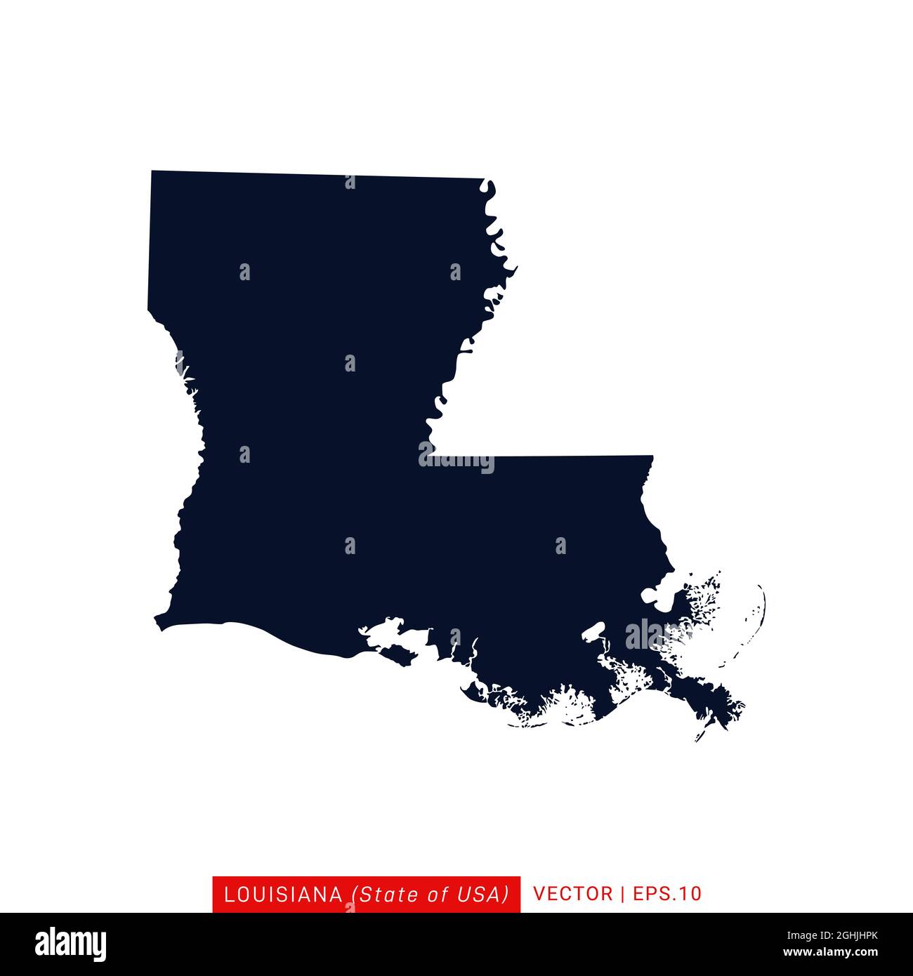 Louisiana (USA) Map Vector Stock Illustration Design Template. Vector ...