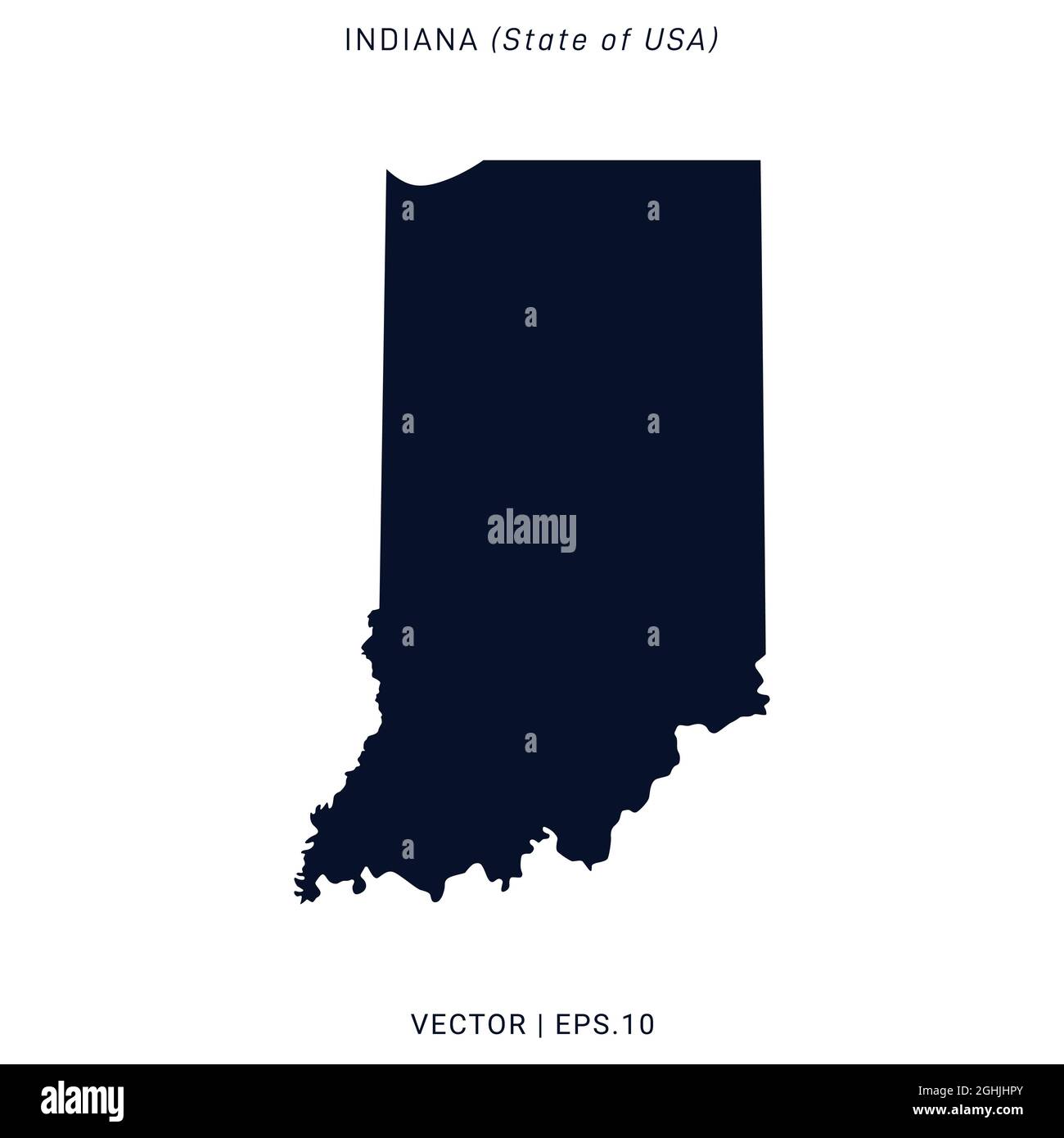 Indiana (USA) Map Vector Stock Illustration Design Template. Vector eps ...