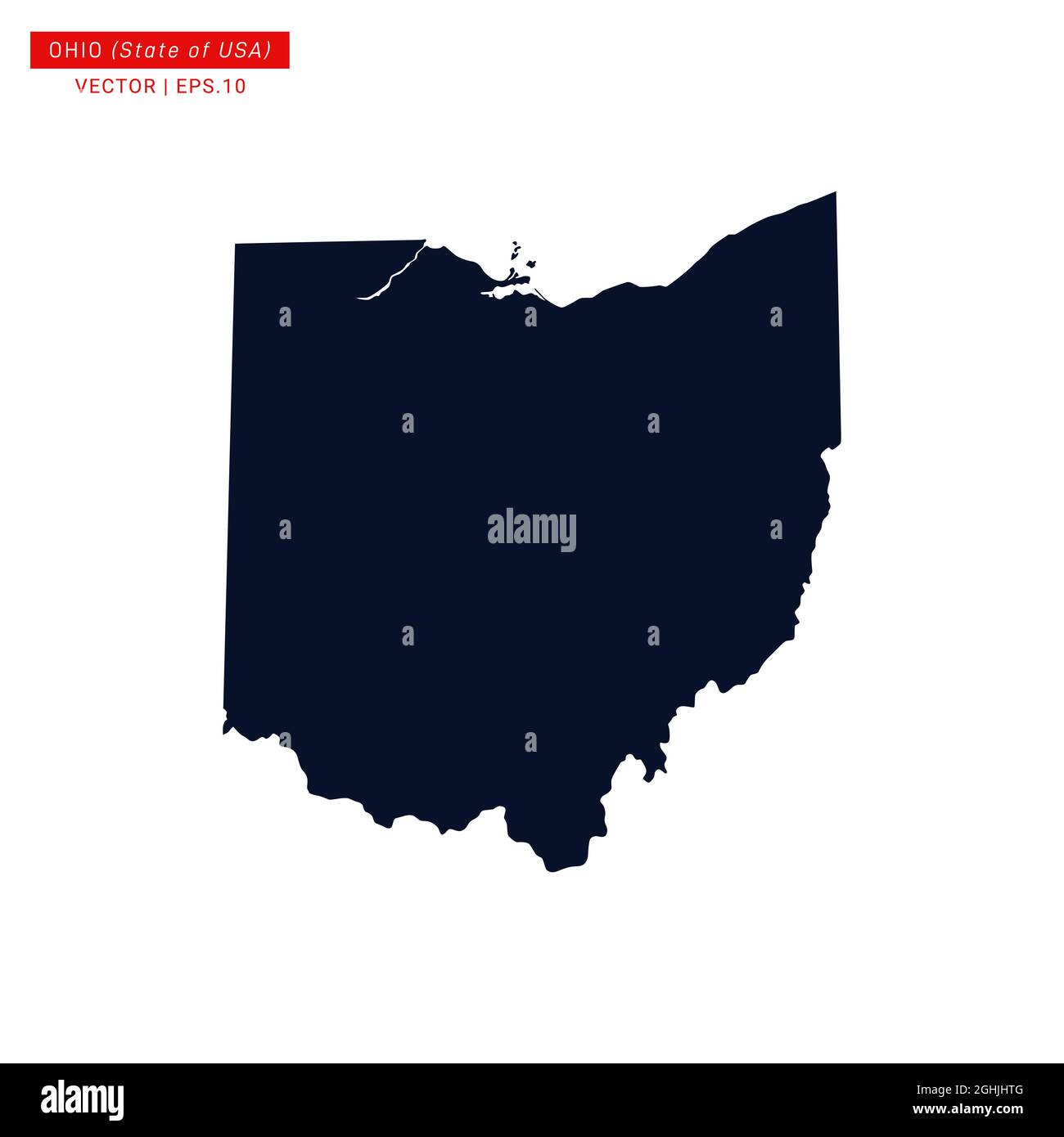 Ohio (USA) Map Vector Stock Illustration Design Template. Vector eps 10 ...