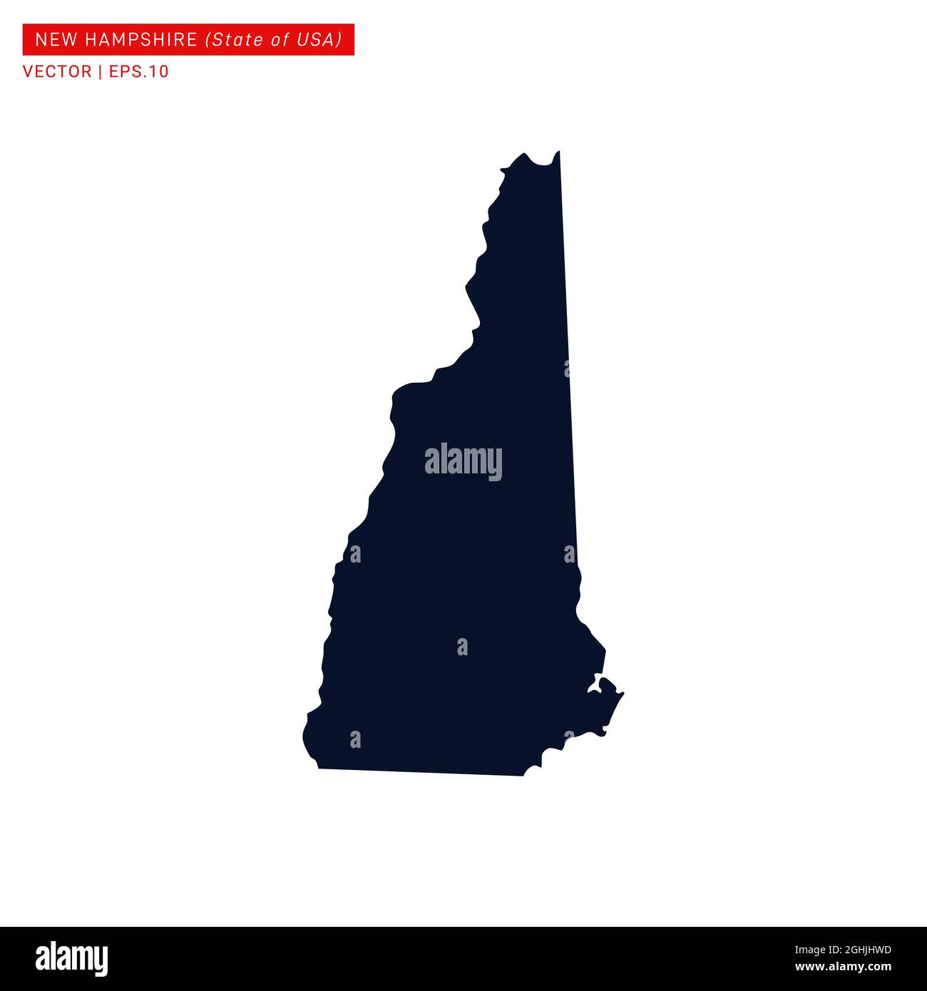 New hampshire map vector hi-res stock photography and images - Alamy