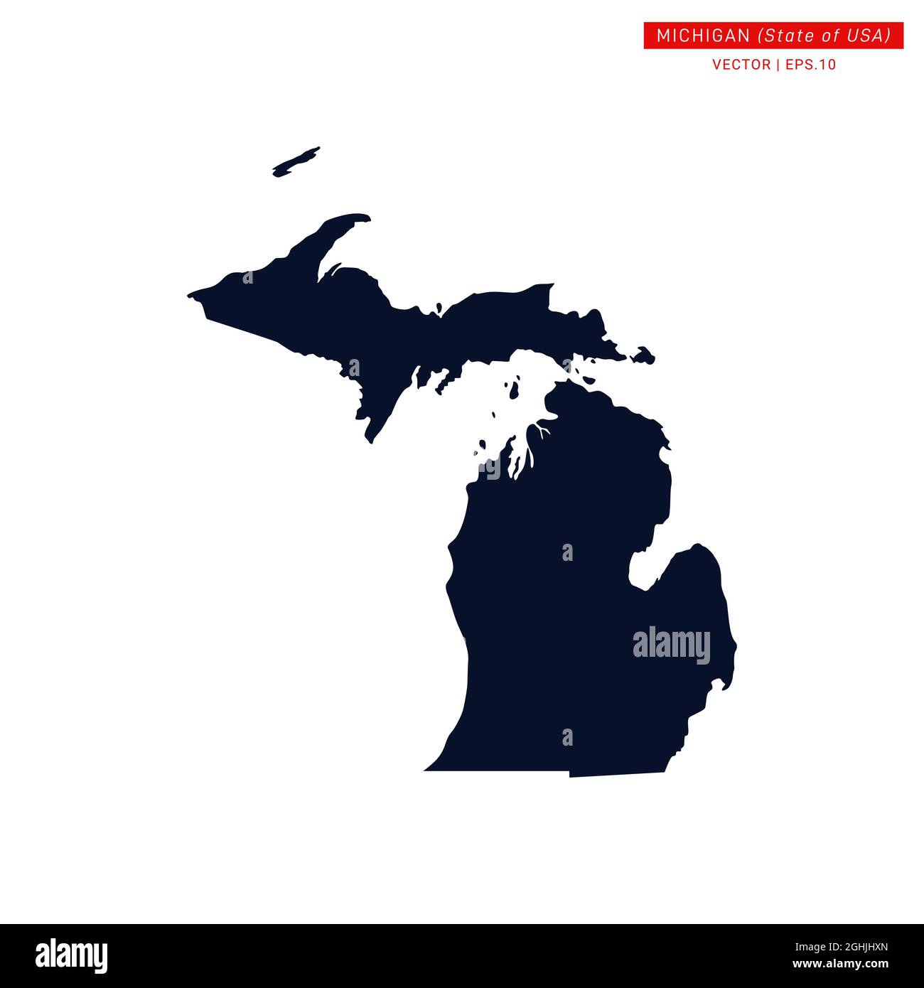 United America Map Michigan Territory High Resolution Stock Photography ...