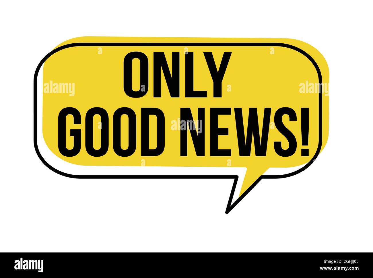 Only good news speech bubble on white background, vector illustration ...
