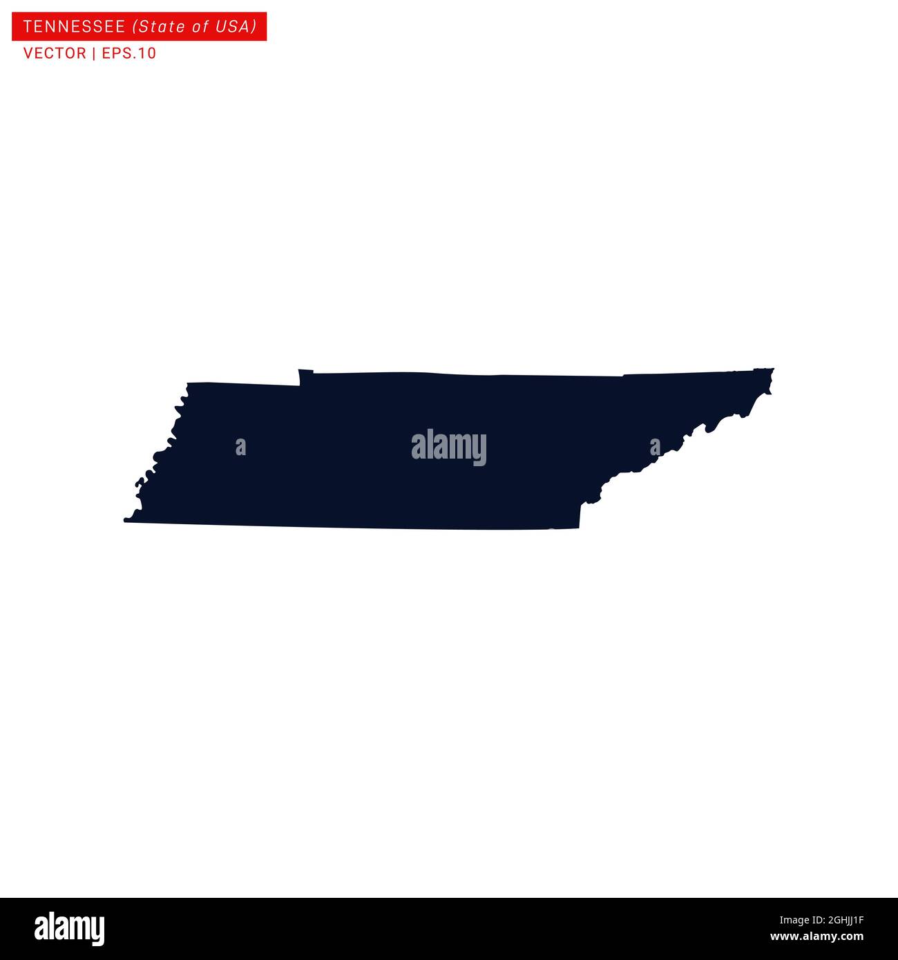 Tennessee (USA) Map Vector Stock Illustration Design Template. Vector ...