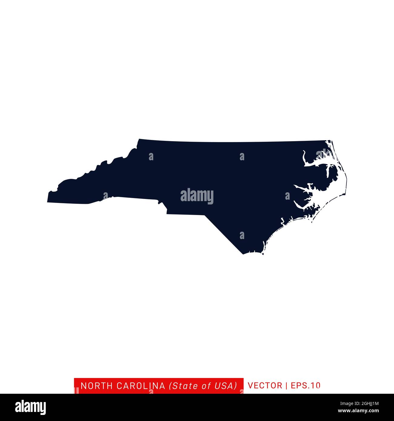 North Carolina (USA) Map Vector Stock Illustration Design Template ...