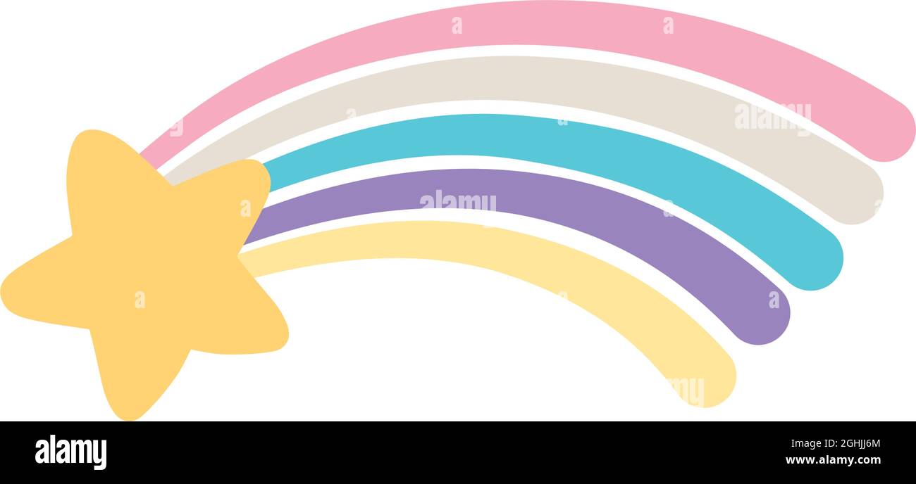 shooting star and rainbow Stock Vector Image & Art - Alamy