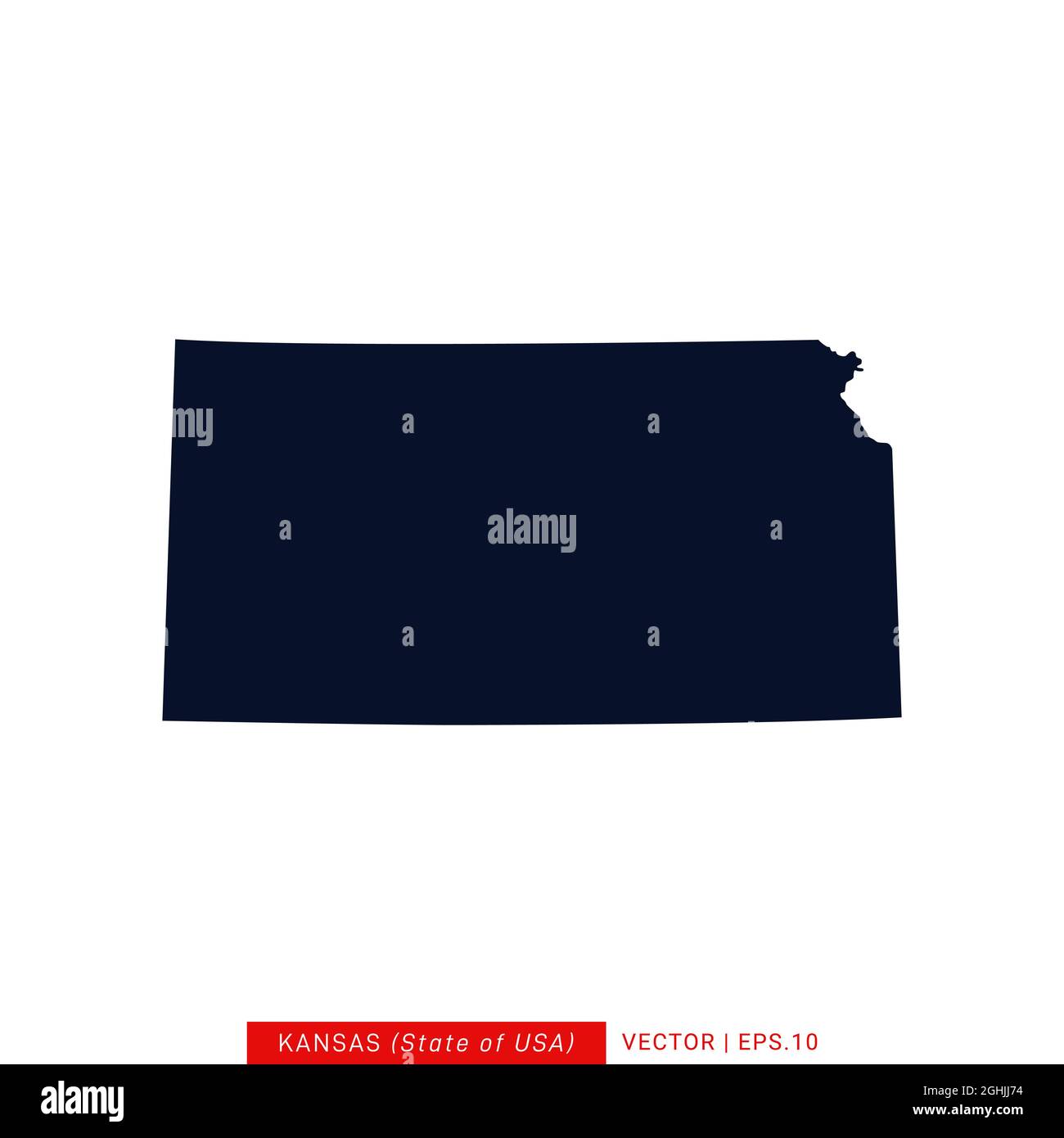 Map of kansas state Stock Vector Images - Alamy
