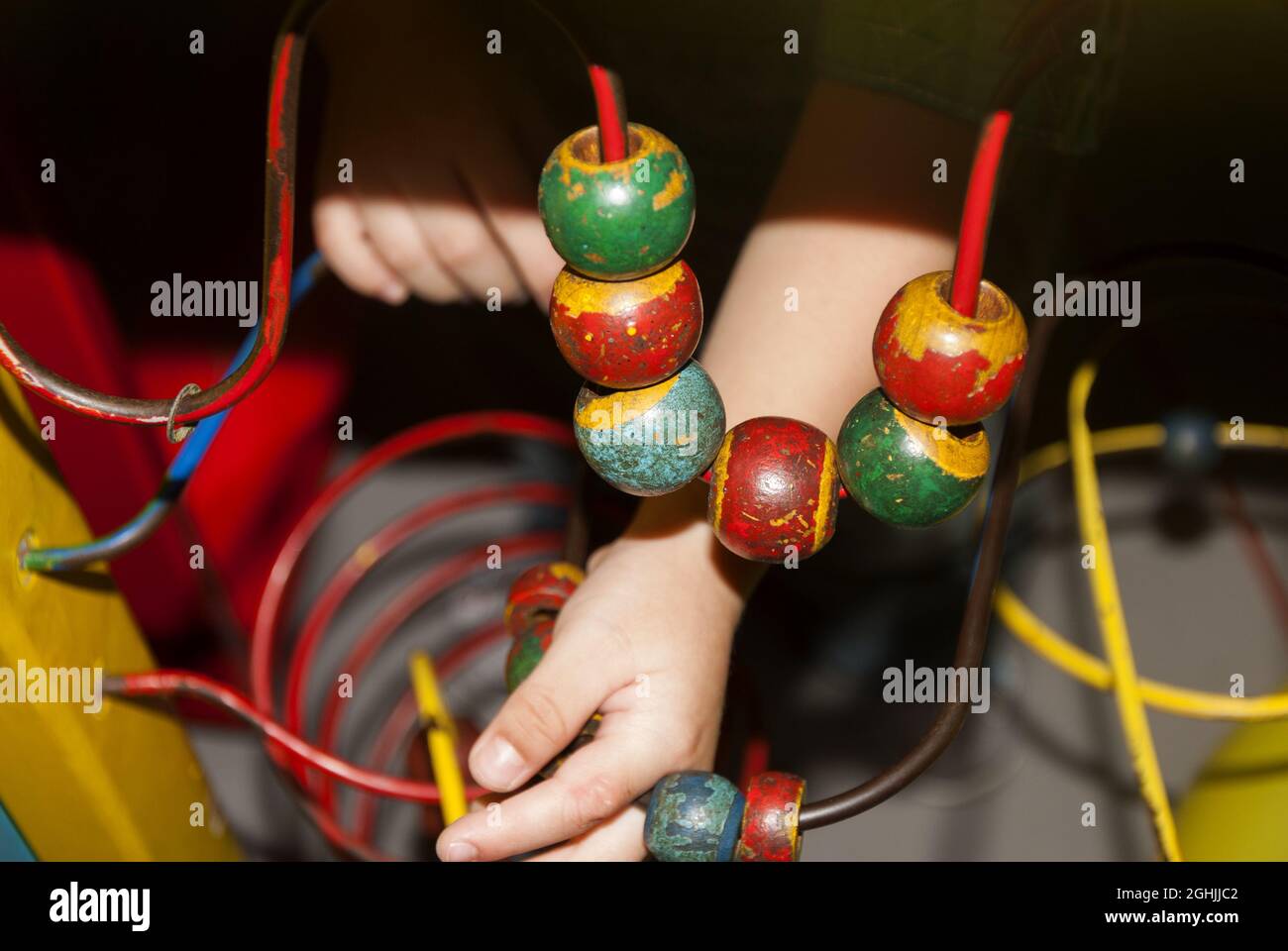 Child in colorful playground, birthday party Stock Photo - Alamy