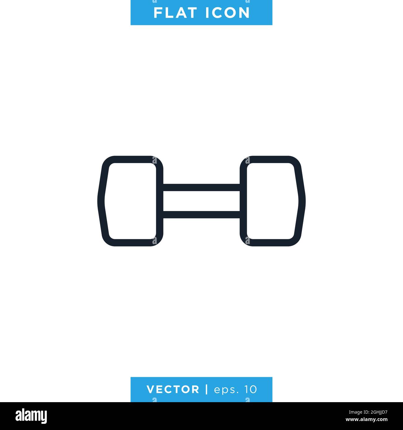 Dumbbell Icon Vector Stock Illustration Design Template. Vector eps 10 ...