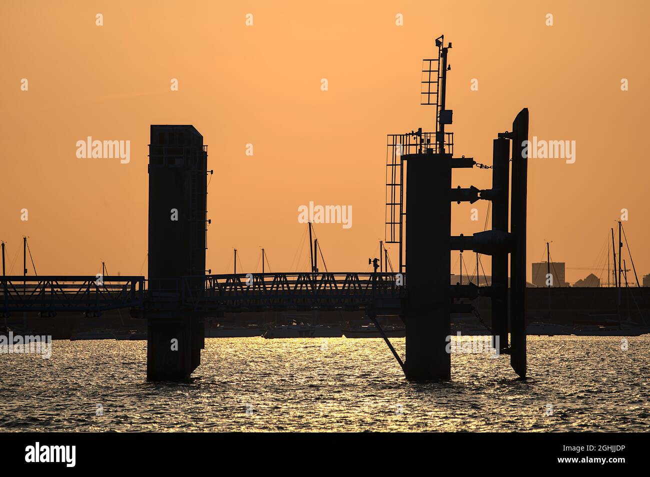 Dublin, Ireland - June 21, 2021: Beautiful telephoto evening view of ...