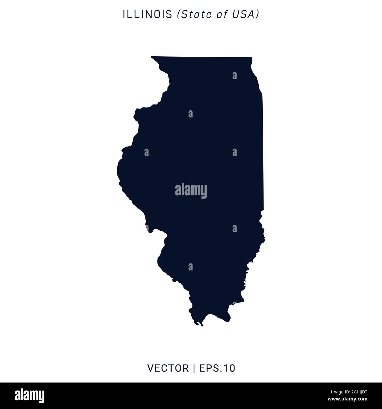 Illinois (USA) Map Vector Stock Illustration Design Template. Vector ...