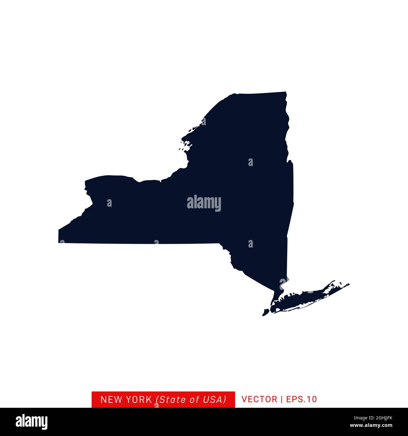 New York (USA) Map Vector Stock Illustration Design Template. Vector ...