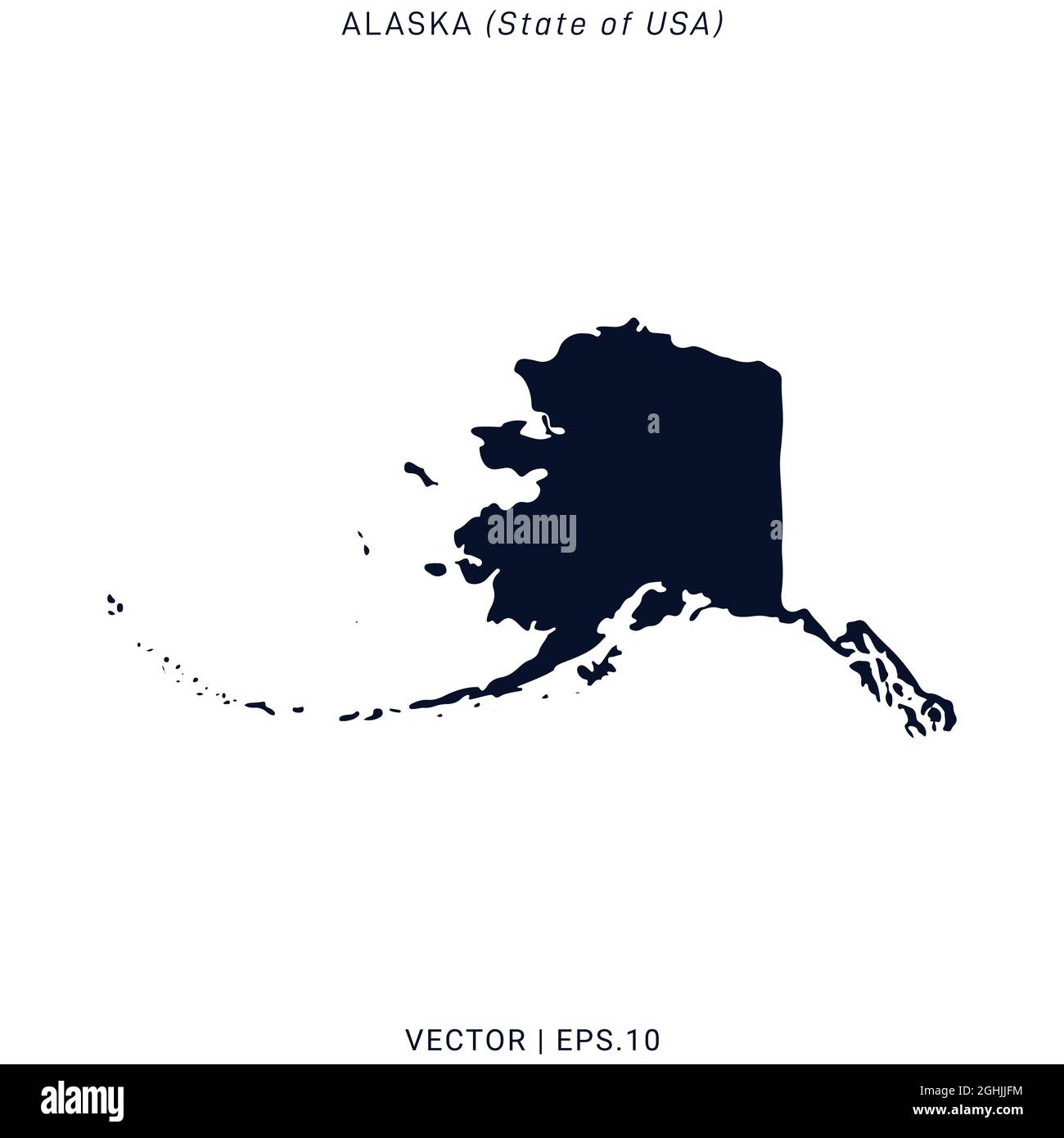 Alaska (USA) Map Vector Stock Illustration Design Template. Vector eps ...