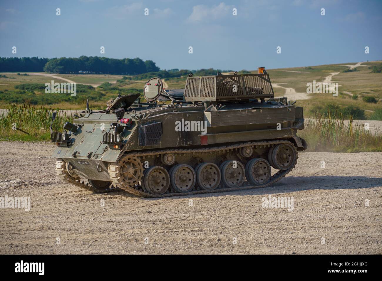 British army FV432 Bulldog armoured personnel carrier on exercise ...