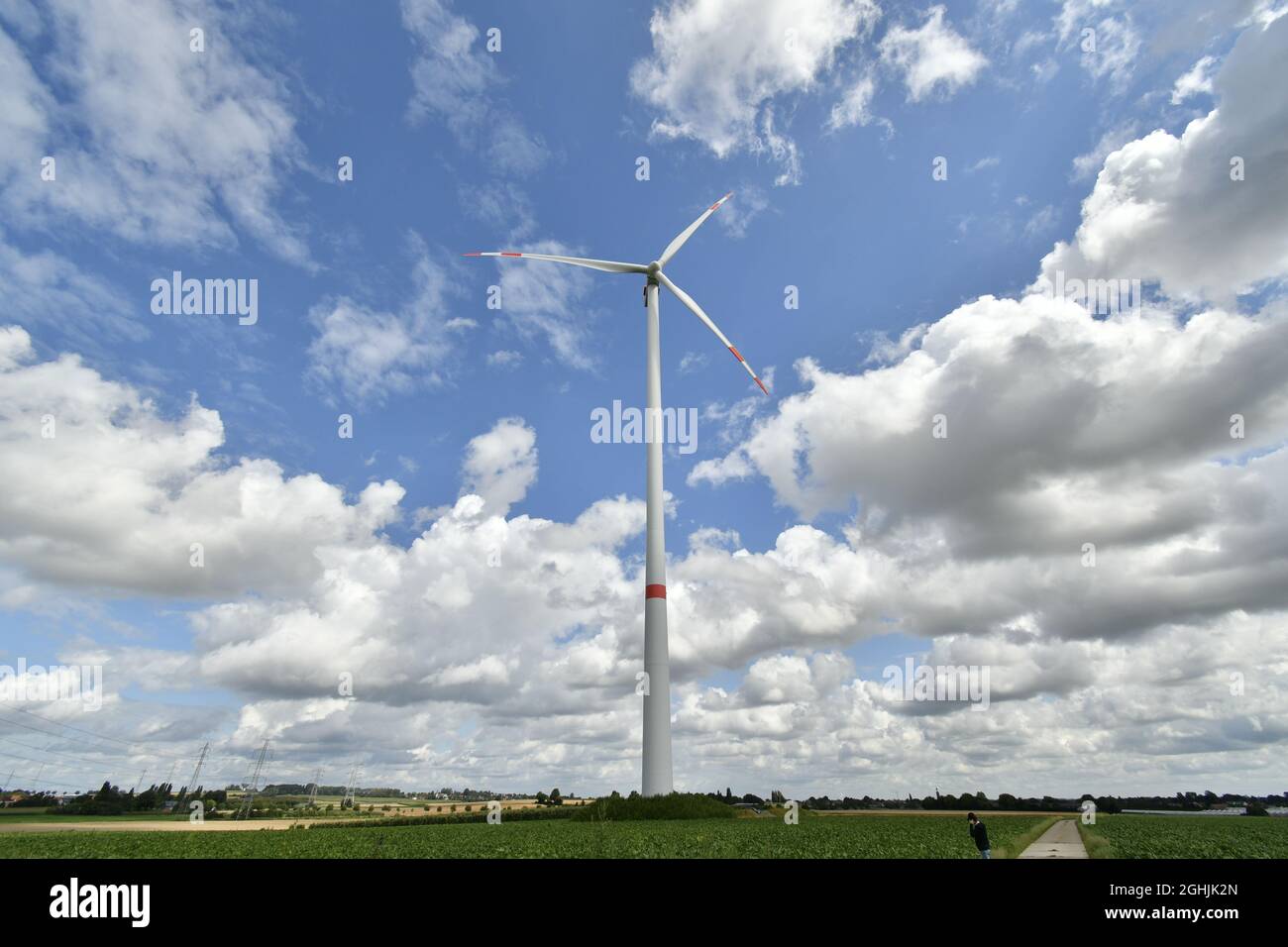 Electric wind turbine Stock Photo - Alamy