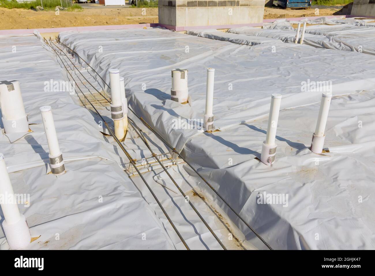 PEX drain sewer pipes assembling system of sanitary pipes in the ground ...