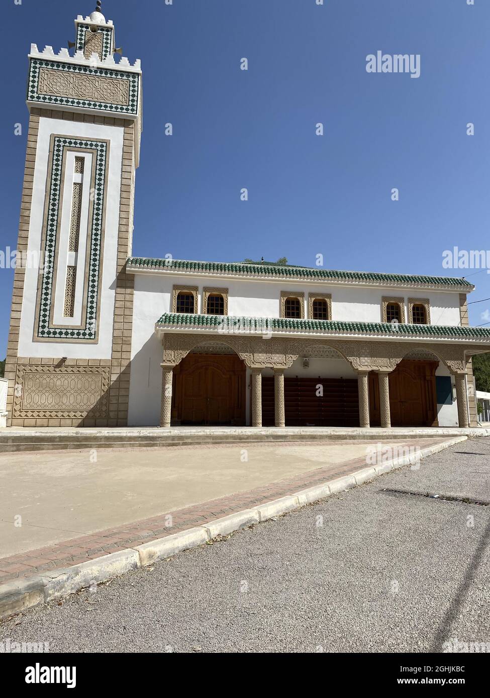 Islamic white mosque in Morocco Stock Photo - Alamy
