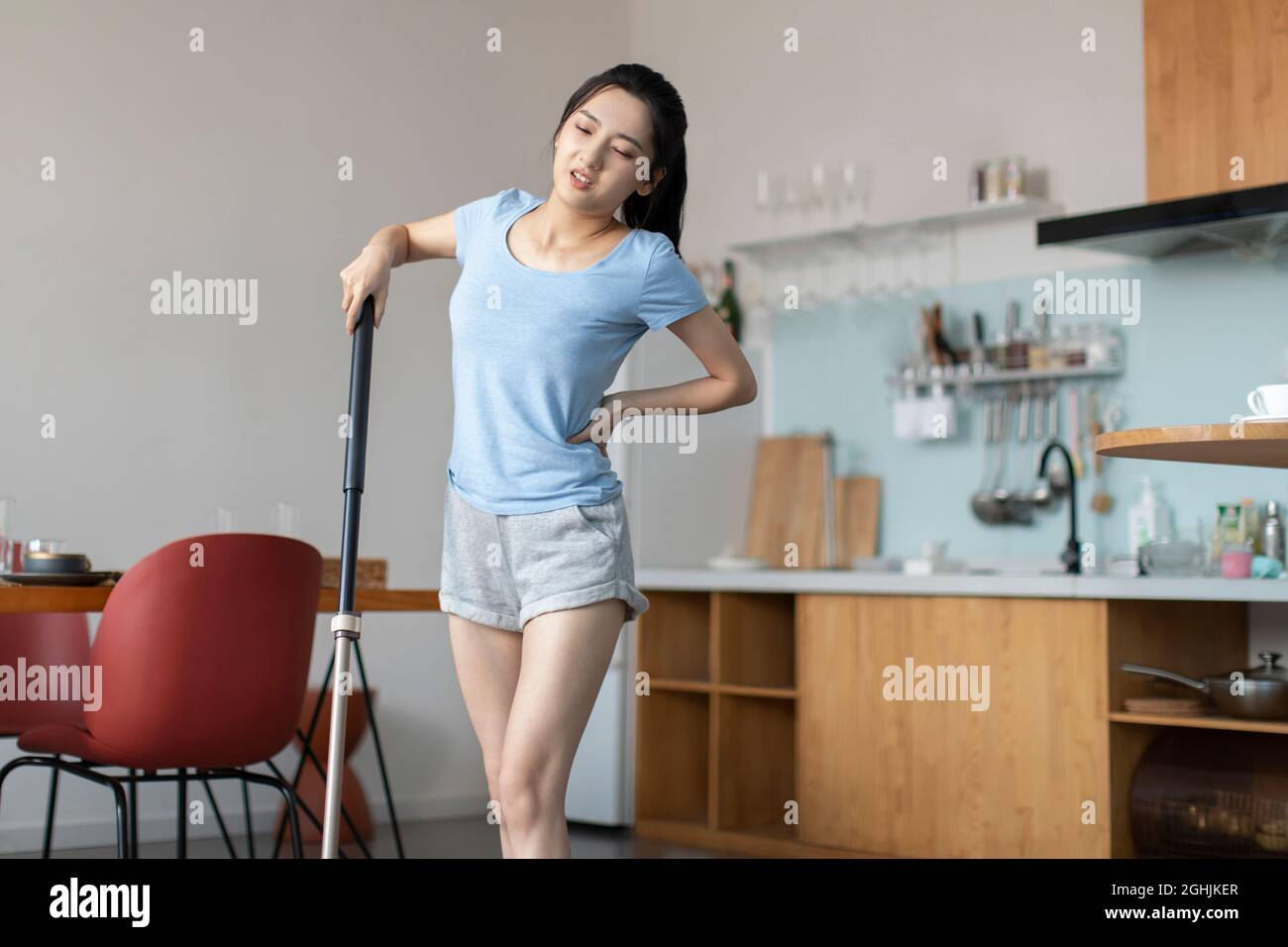 Asian housewife tired housework hi-res stock photography and images - Alamy