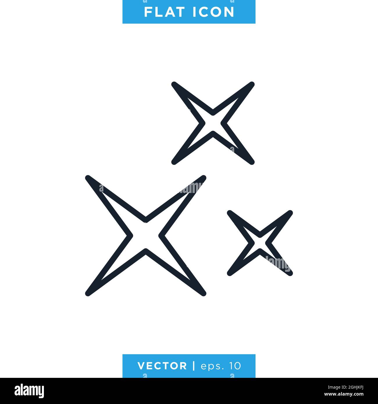 Sparkle Icon Vector Stock Illustration Design Template. Editable Stroke ...