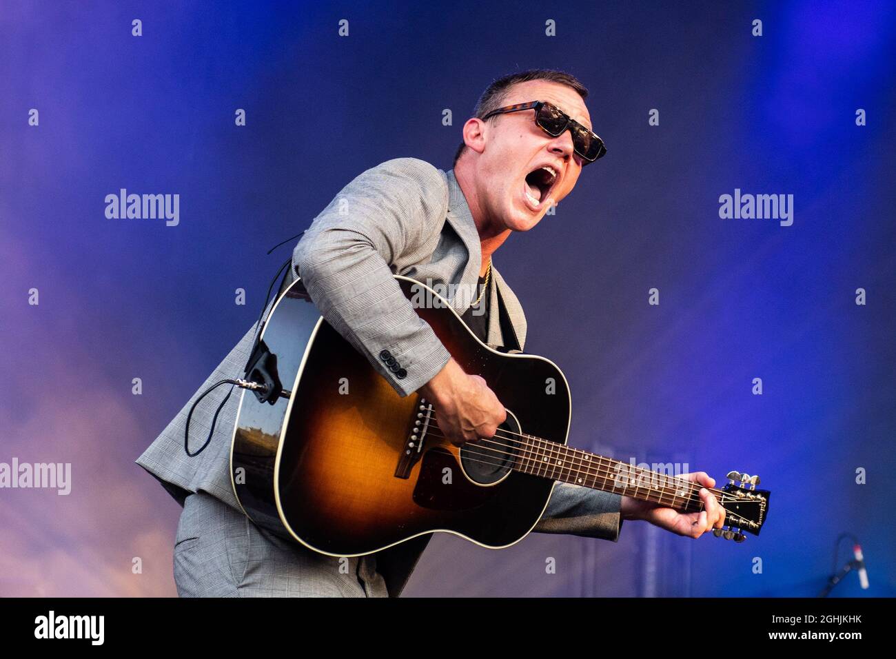 Brad Shultz of Cage the Elephant performs on Day 3 of the 2021 ...