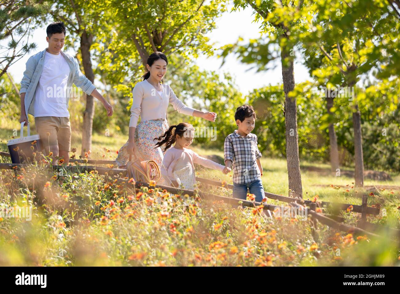 Asian family picnic park hi-res stock photography and images - Alamy