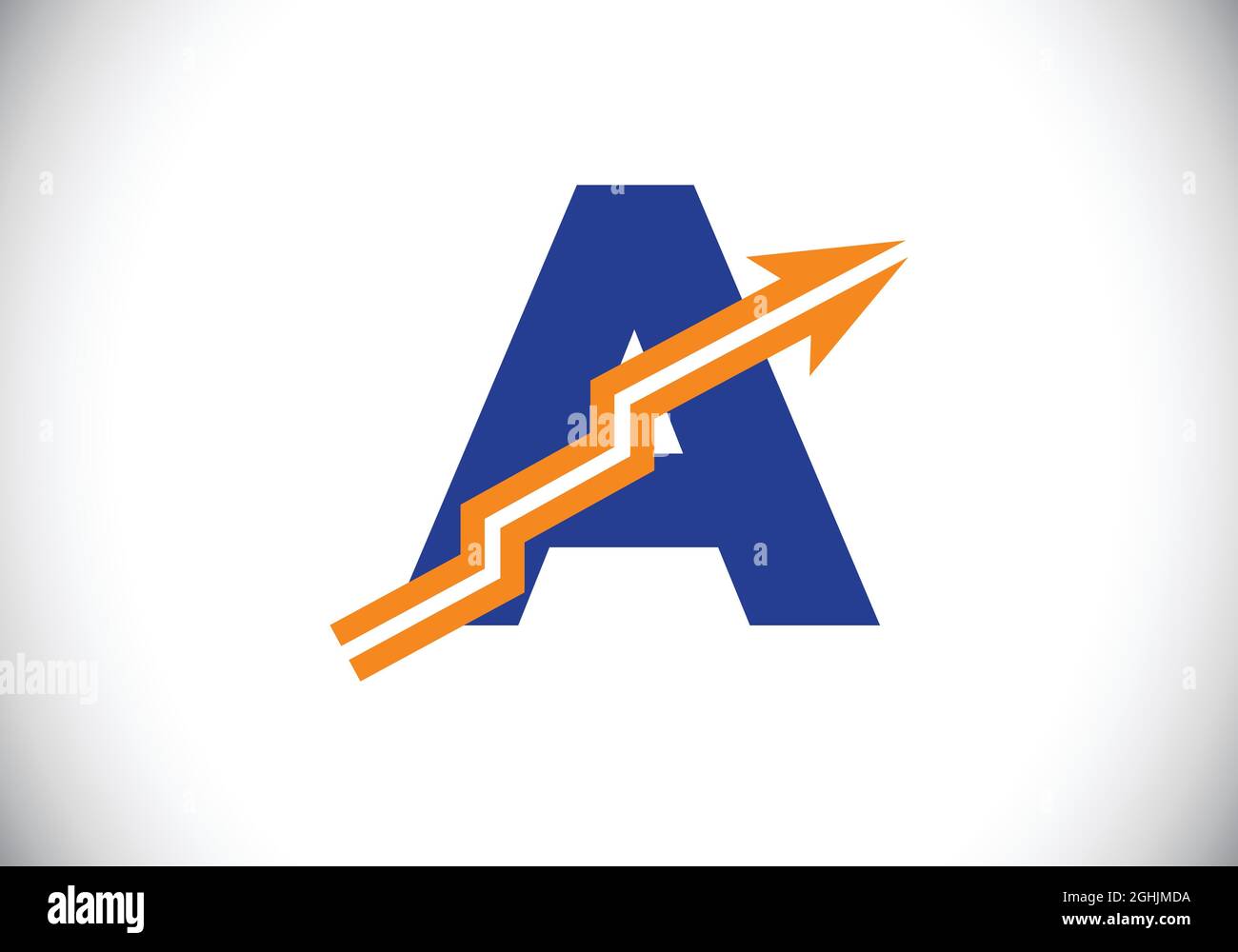 Initial A monogram alphabet symbol design incorporated with the arrow ...