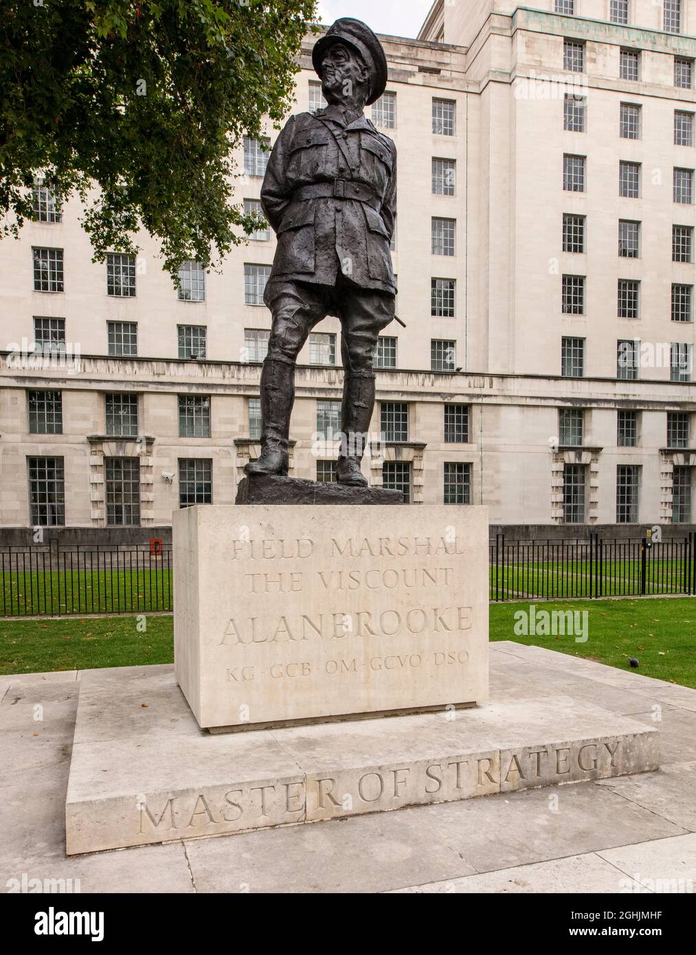Statue of Field Marshal Alan Brooke, 1st Viscount Alanbrooke sculpted ...