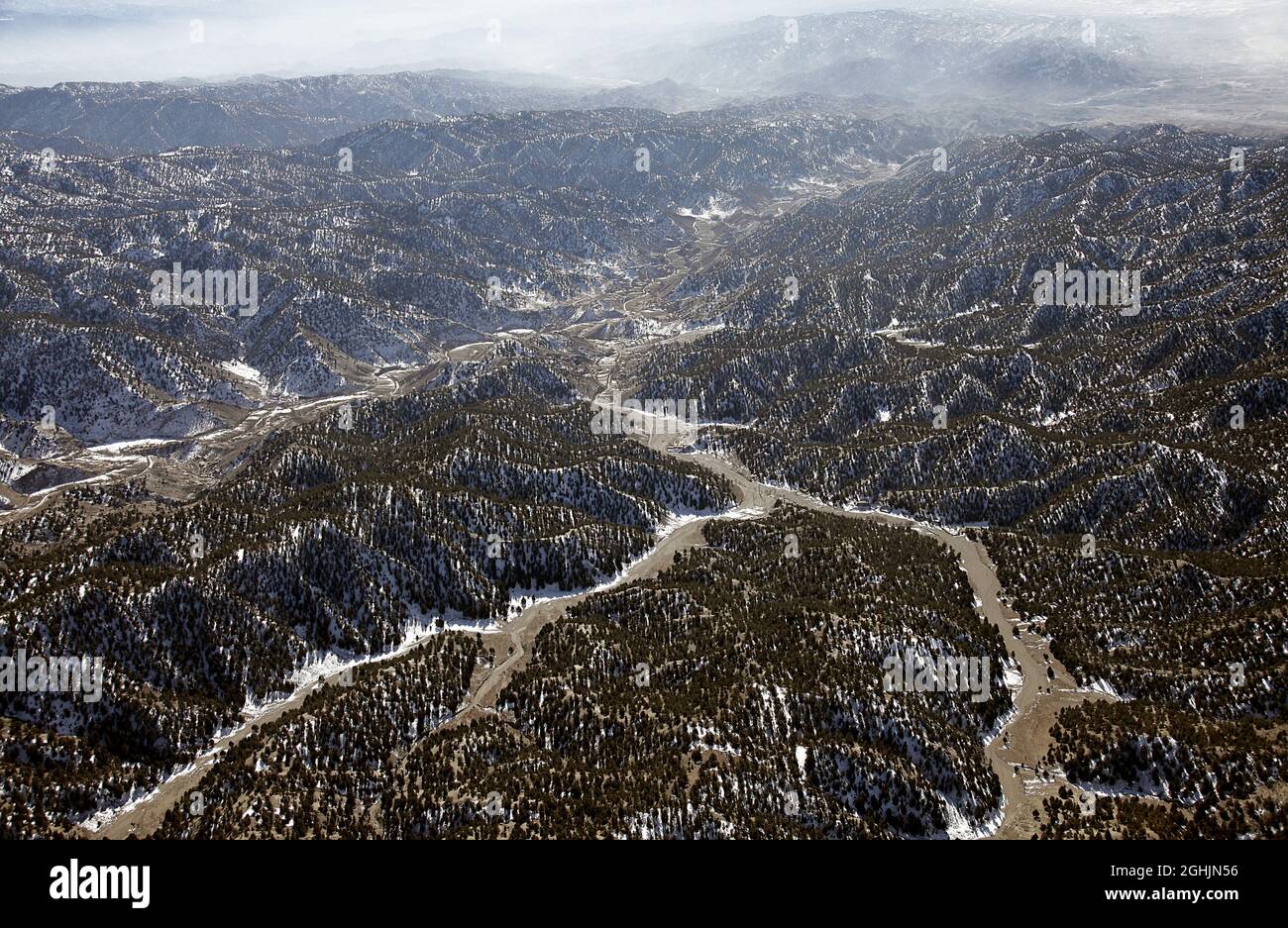 A view of Afghanistan as seen from above. This image was taken from a ...