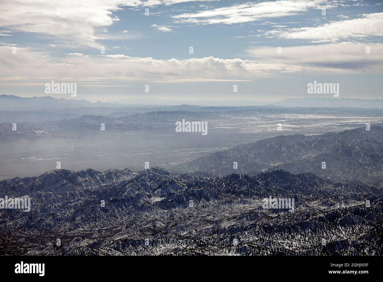 A view of Afghanistan as seen from above. This image was taken from a ...