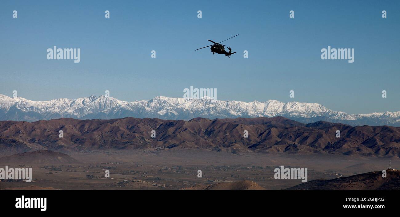 A view of Afghanistan as seen from above. This image was taken from a ...