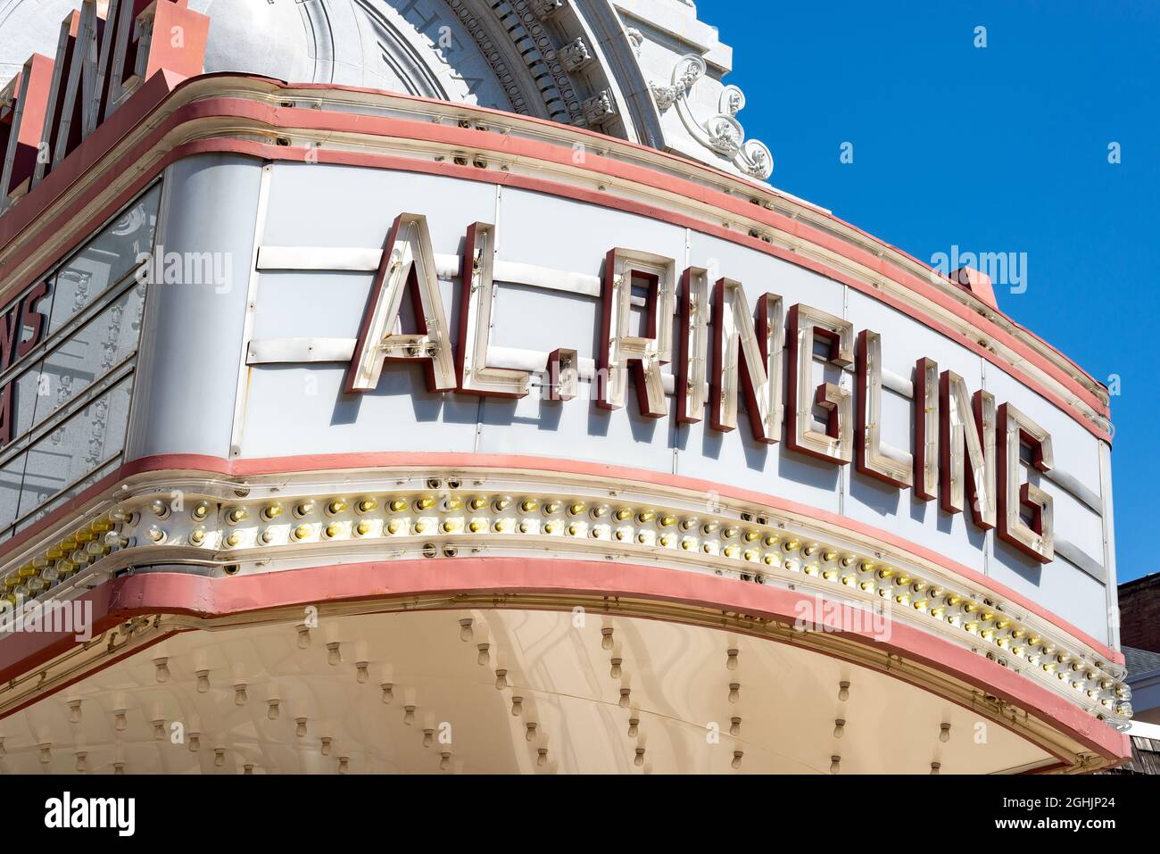 The vintage marquee of the Al. Ringling Theatre. Baraboo, Wisconsin ...