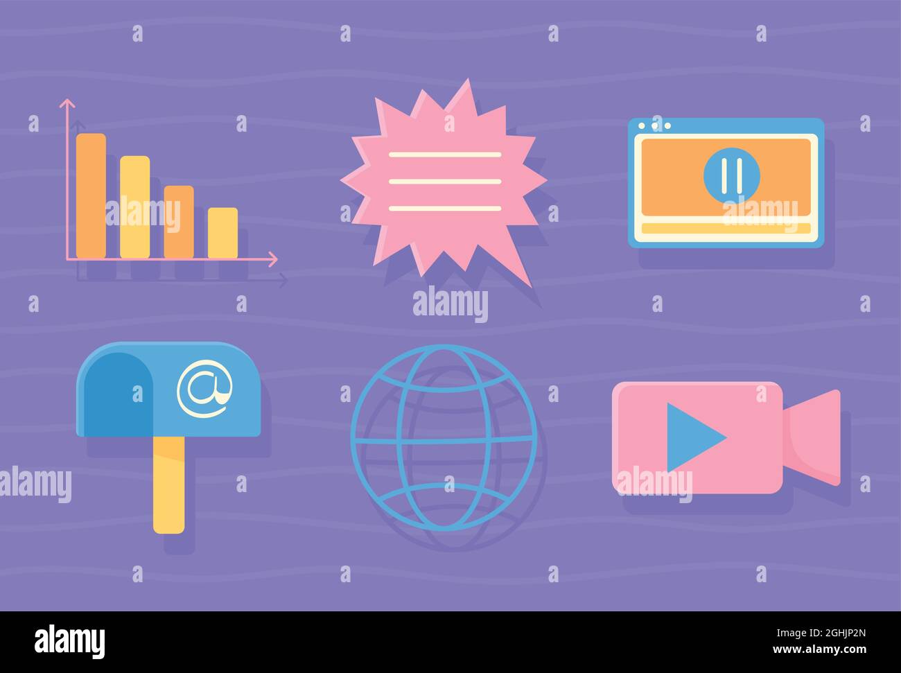 digital activities icon set Stock Vector Image & Art - Alamy