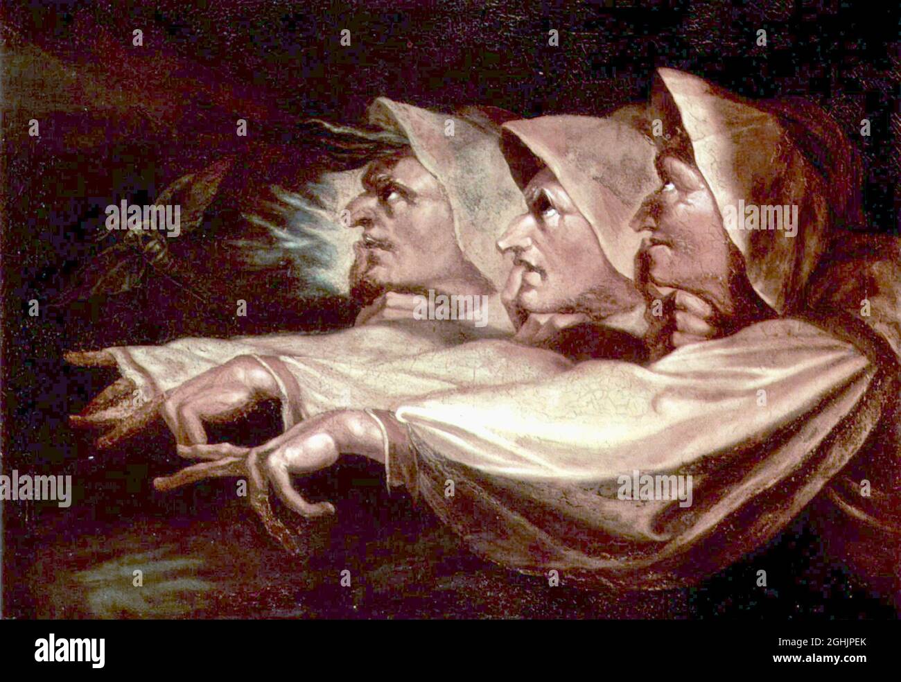 Johann Heinrich Füssli artwork - The Three Witches - The Weird Sisters ...