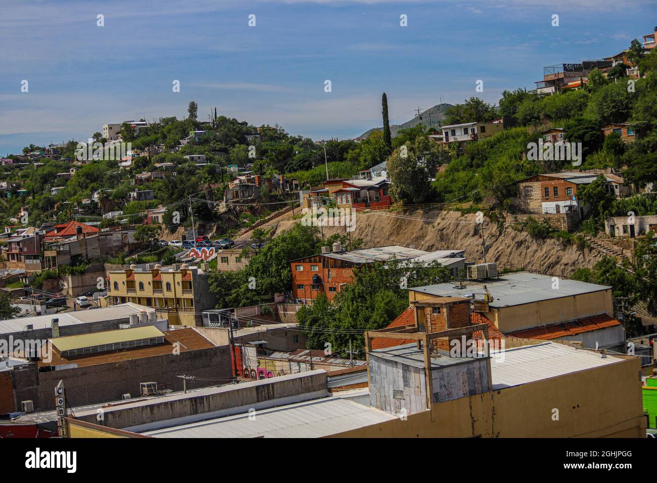 Houses and businesses in the neighborhoods of the center of the city ...