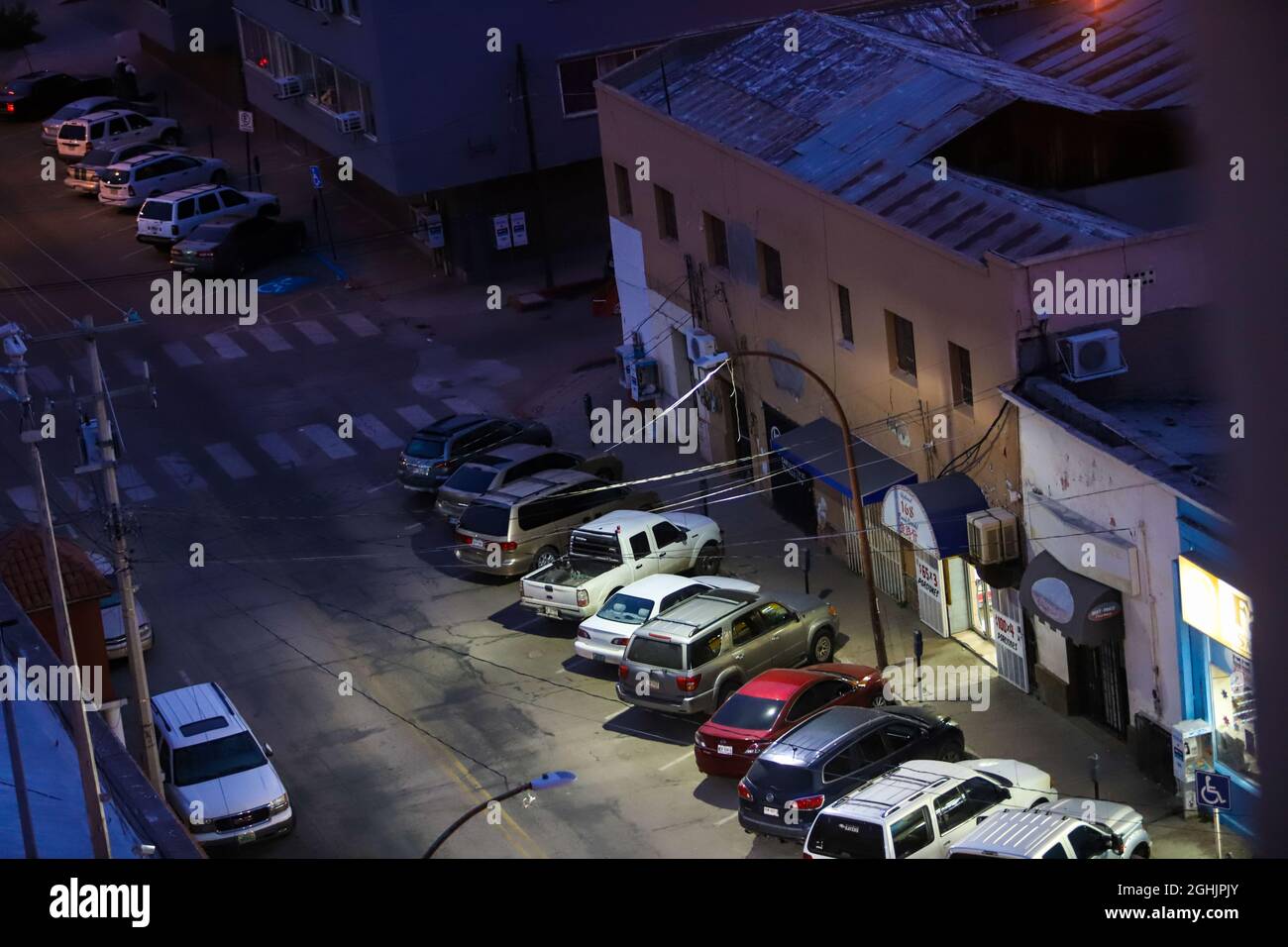 Houses and businesses in the neighborhoods of the center of the city ...