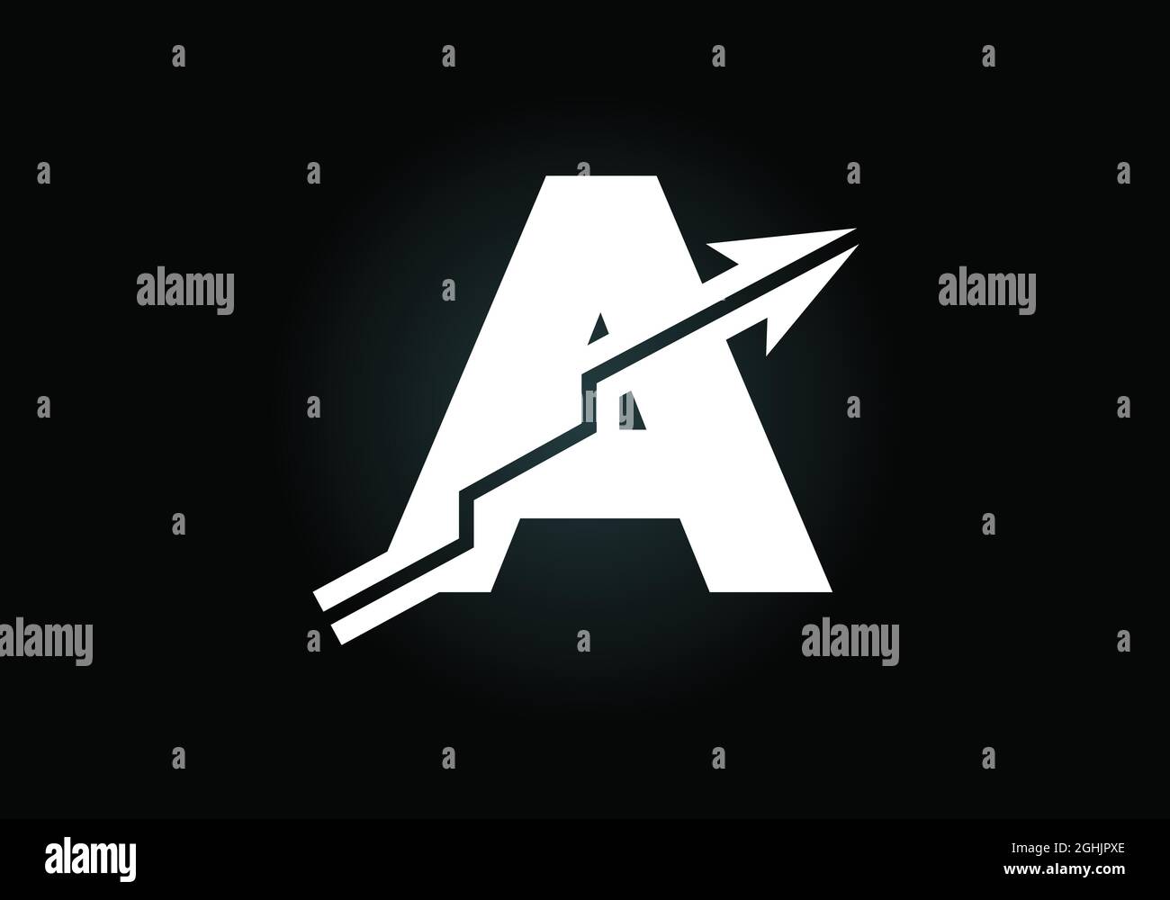 Initial A monogram alphabet symbol design incorporated with the arrow ...