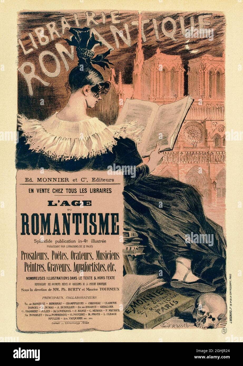 poster advertising Librairie Romantique, L’age Romantisme, The age of ...