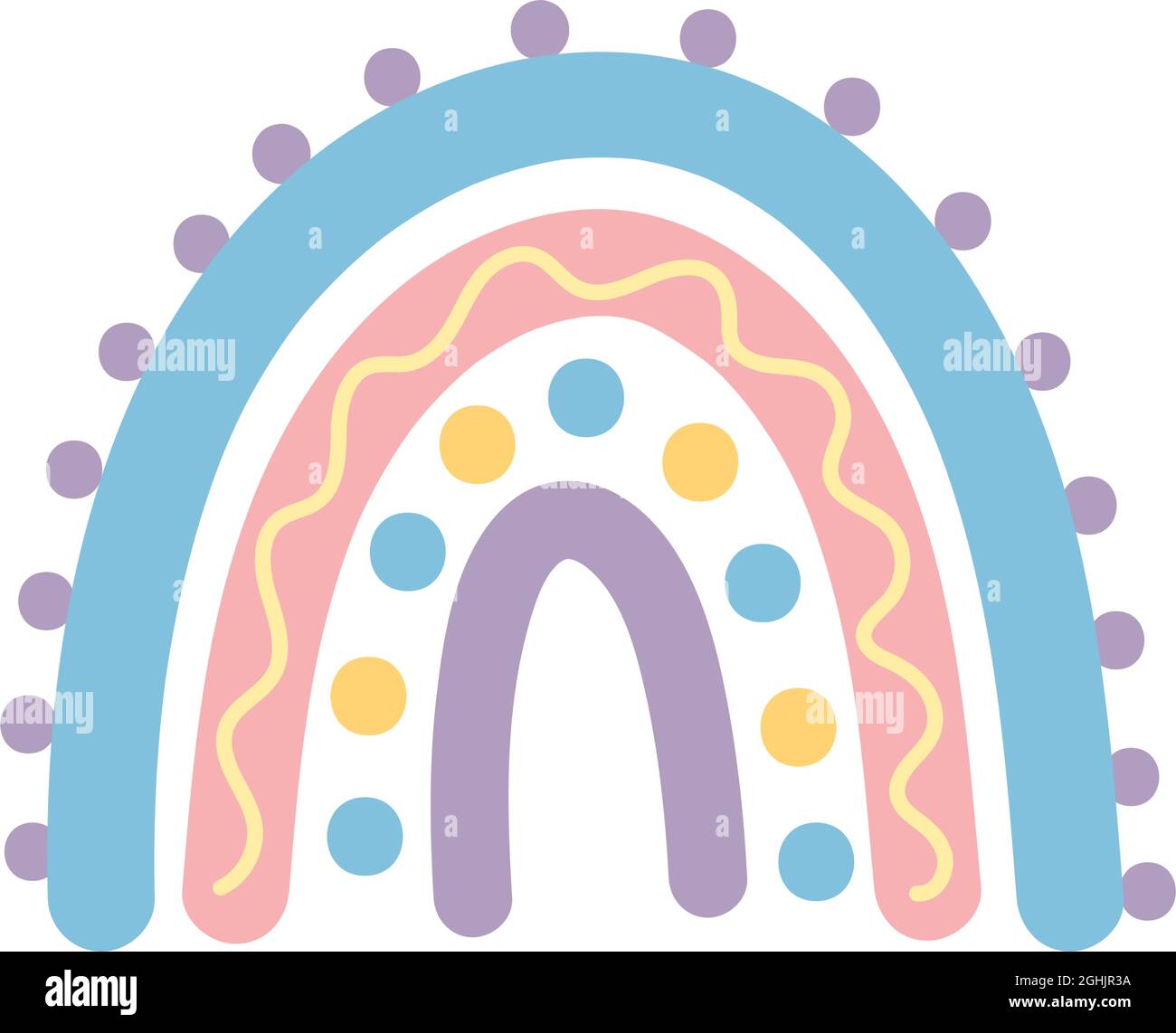 rainbow with dots color Stock Vector Image & Art - Alamy