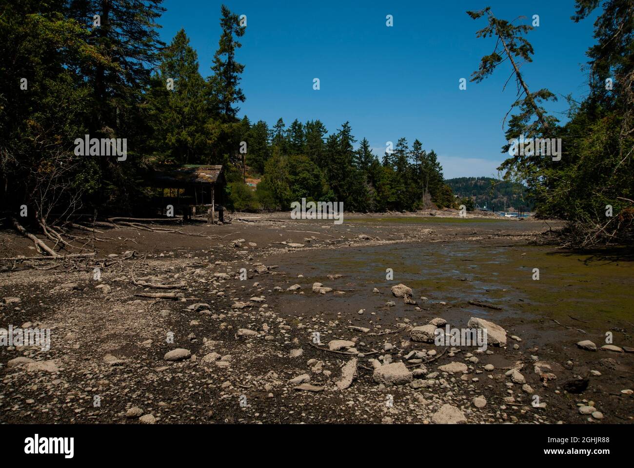Old fisherman's shack at Hope Bay, North Pender Island, British ...