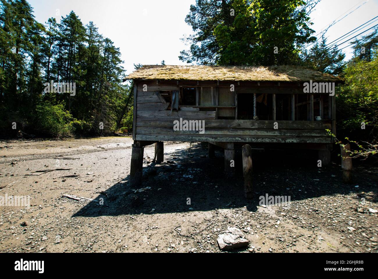 Old fisherman's shack at Hope Bay, North Pender Island, British ...