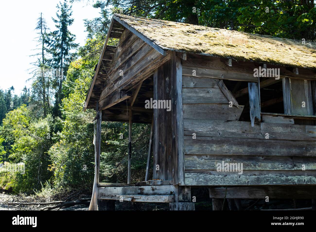 Old fisherman's shack at Hope Bay, North Pender Island, British ...