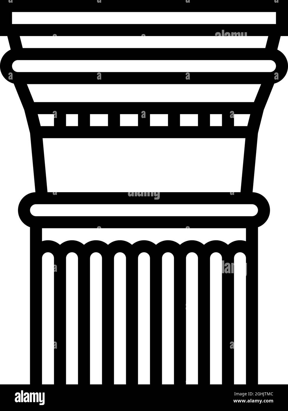 column ancient rome line icon vector illustration Stock Vector Image ...