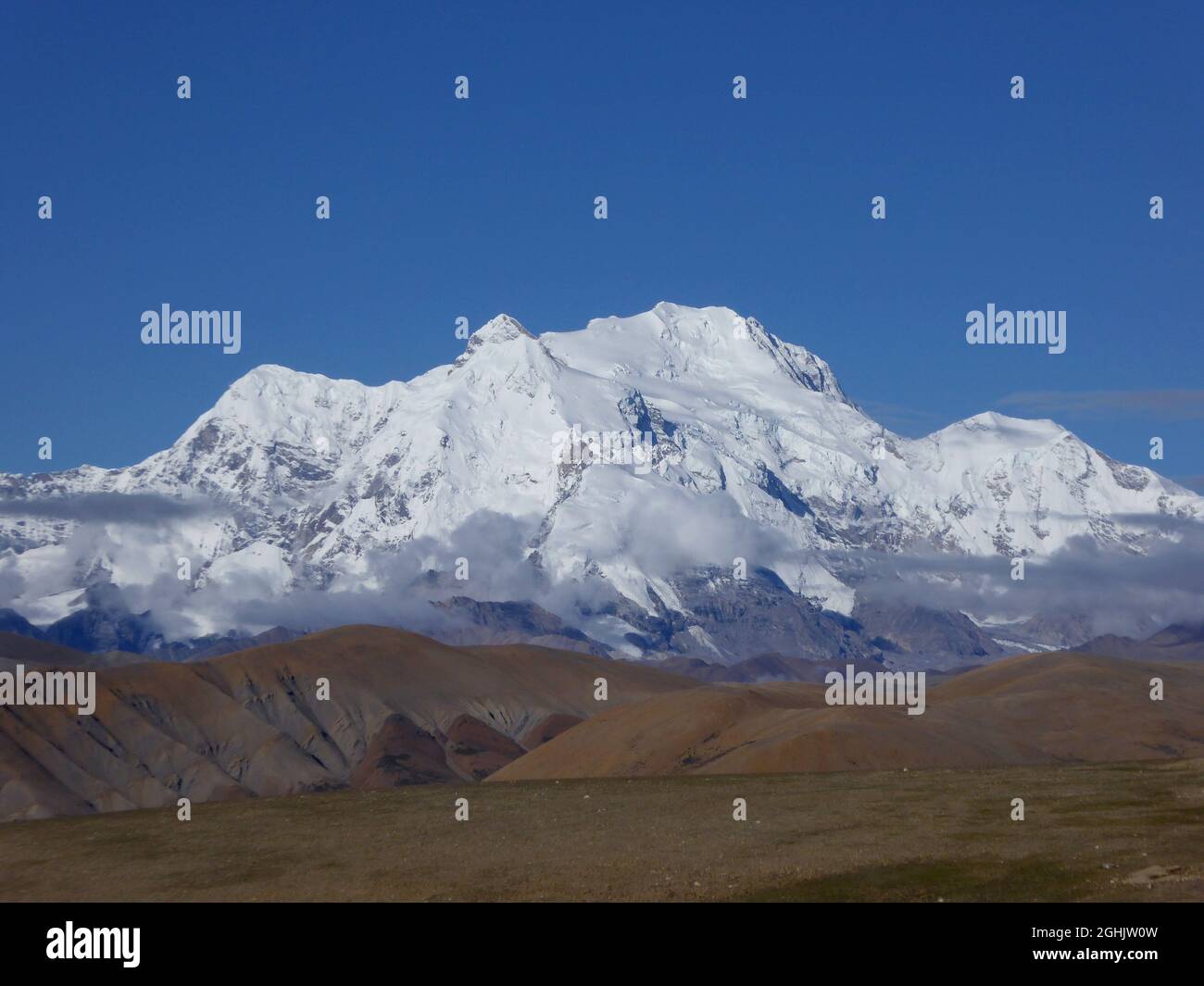 Mount Shishapangma Xixabangma in Chinese from the China 318 Highway ...