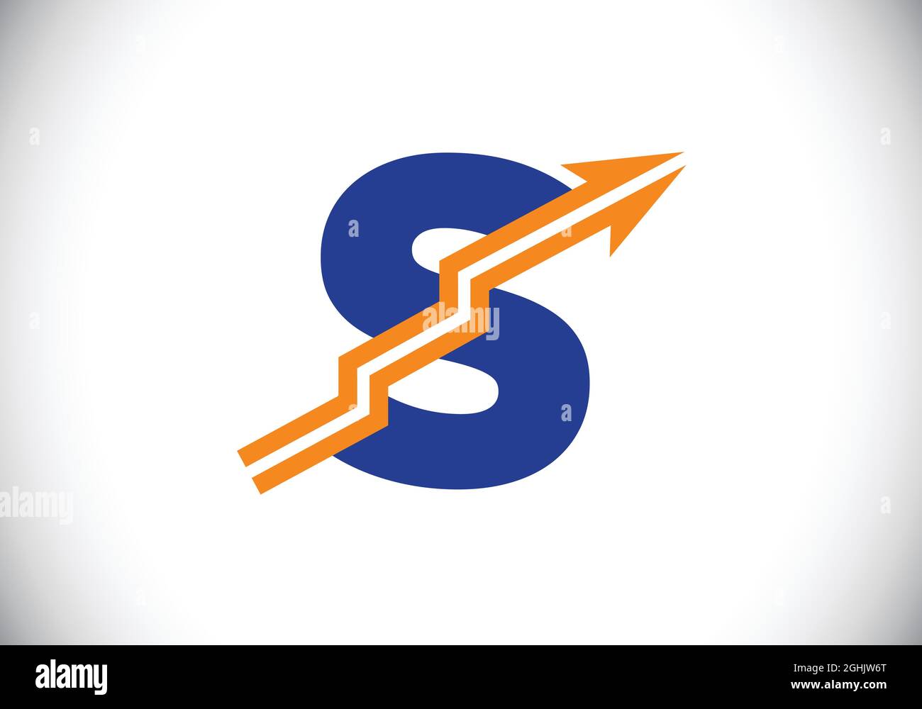 Initial S monogram alphabet symbol design incorporated with the arrow ...