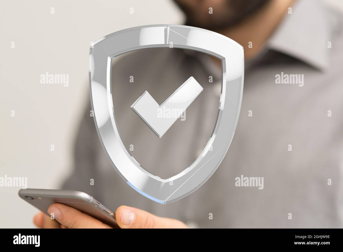 Hand hovering over the phone hi-res stock photography and images - Alamy