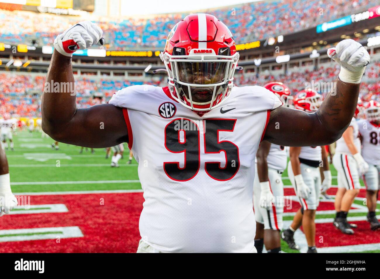 Charlotte, NC, USA. 4th Sep, 2021. Georgia Bulldogs defensive lineman ...