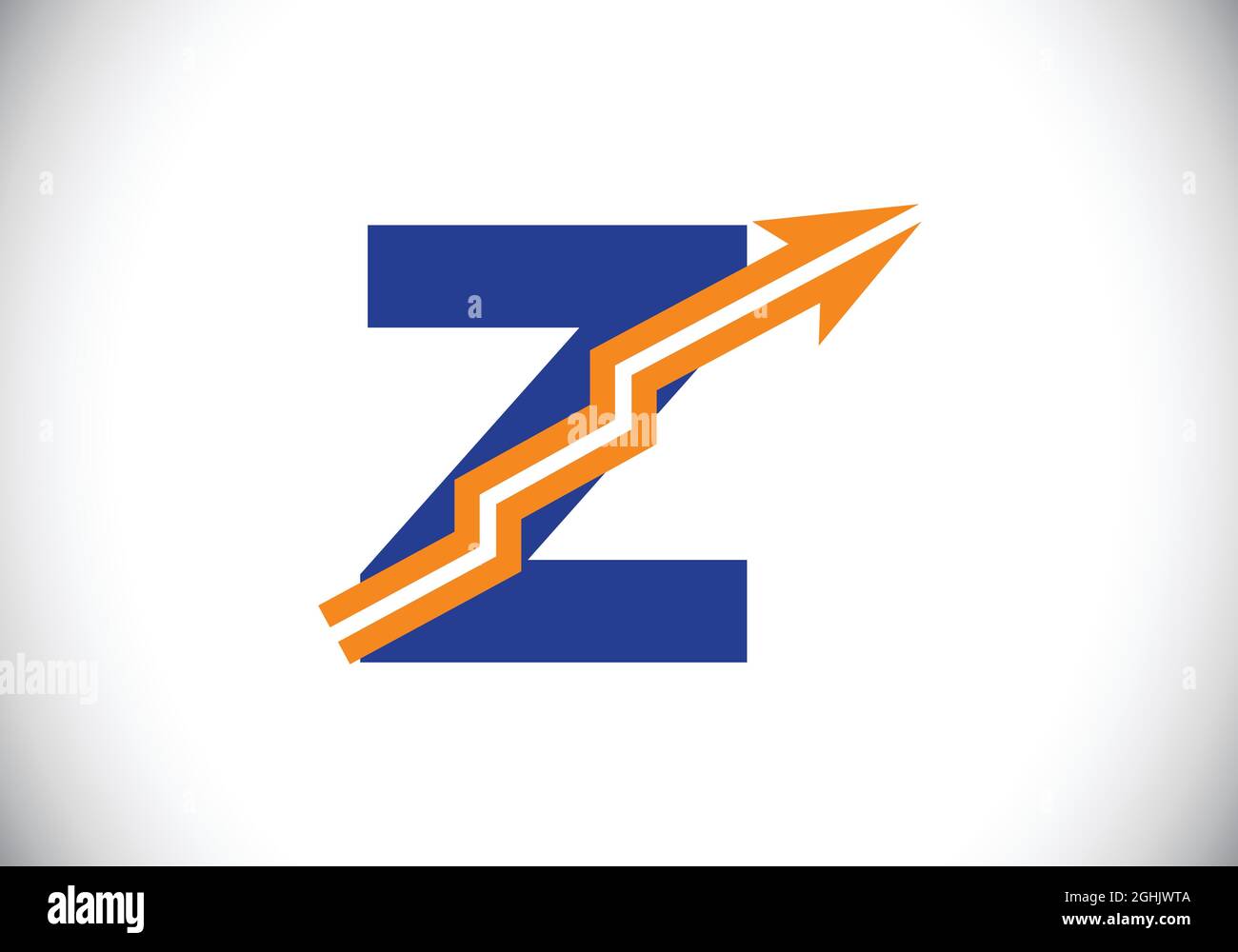 Initial Z monogram alphabet symbol design incorporated with the arrow ...