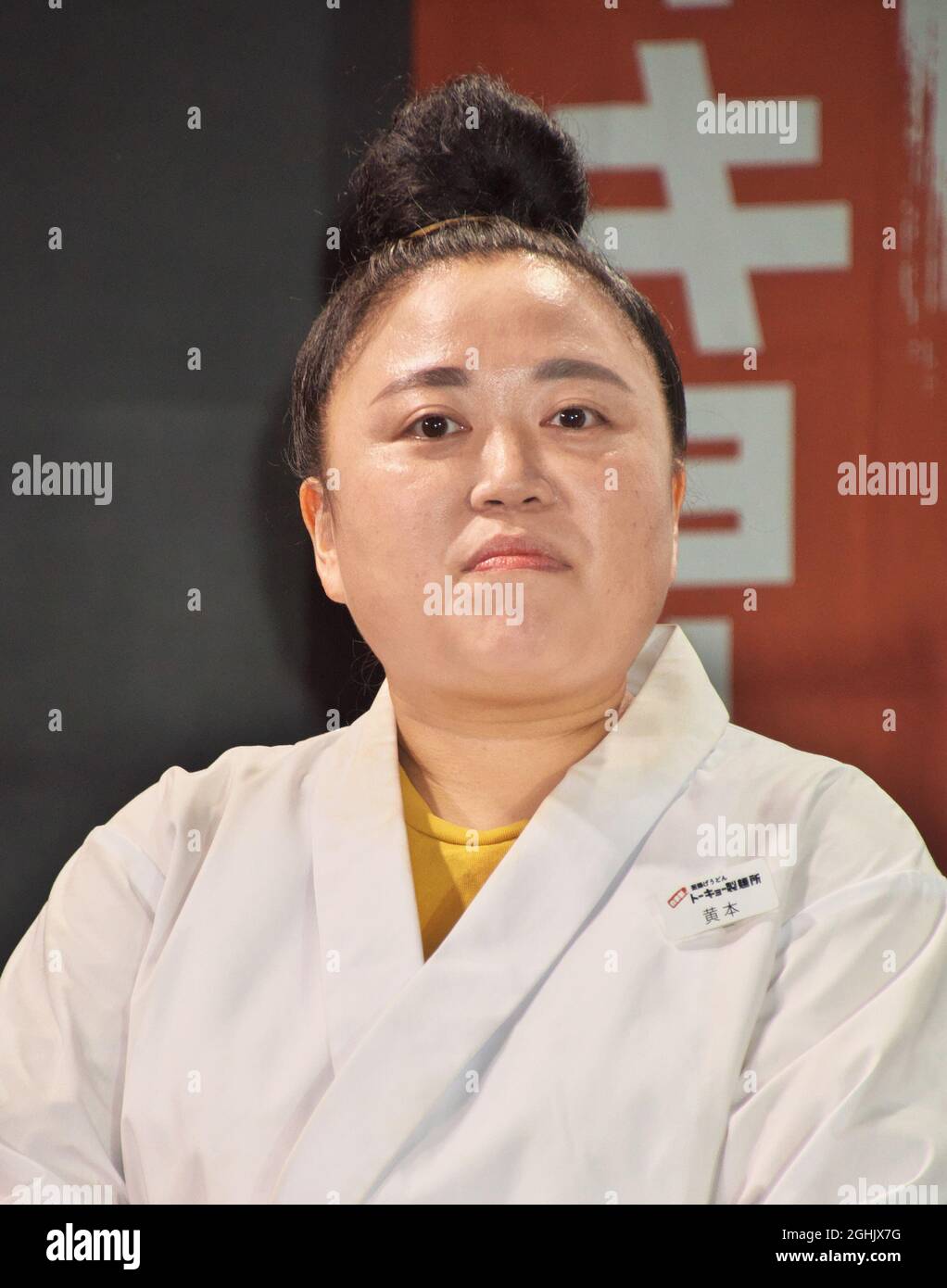 Japanese comedian Enoue Keiko attends a press conference for the drama ...