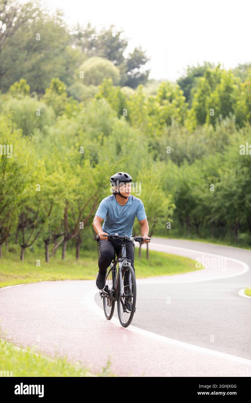 Happy mature man riding hi-res stock photography and images - Alamy