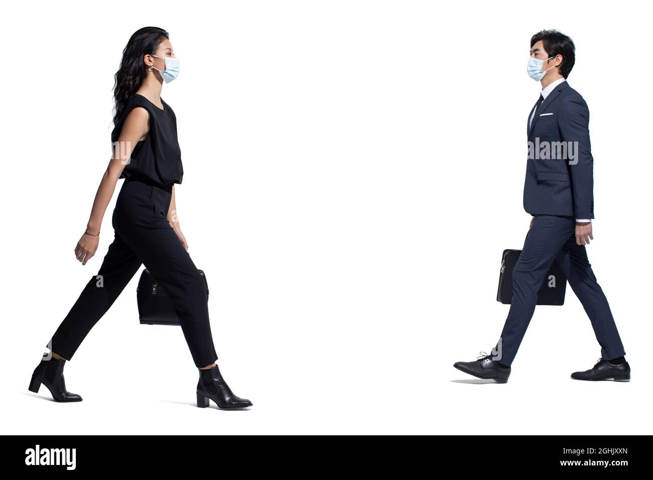 Side view people wearing Cut Out Stock Images & Pictures - Alamy